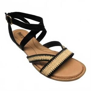 Born | Shoes | New Born Womens Cascade Sandal In Black Fabic Combo ...